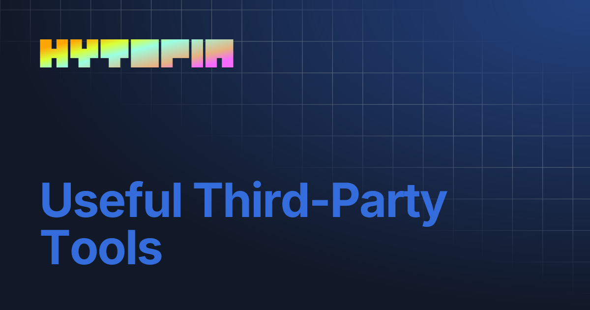Useful Third-Party Tools | HYTOPIA Developer Docs